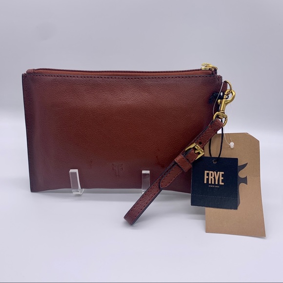 Frye | Bags | Nwt Frye Cognac Leather Wristlet Wallet Pouch | Poshmark